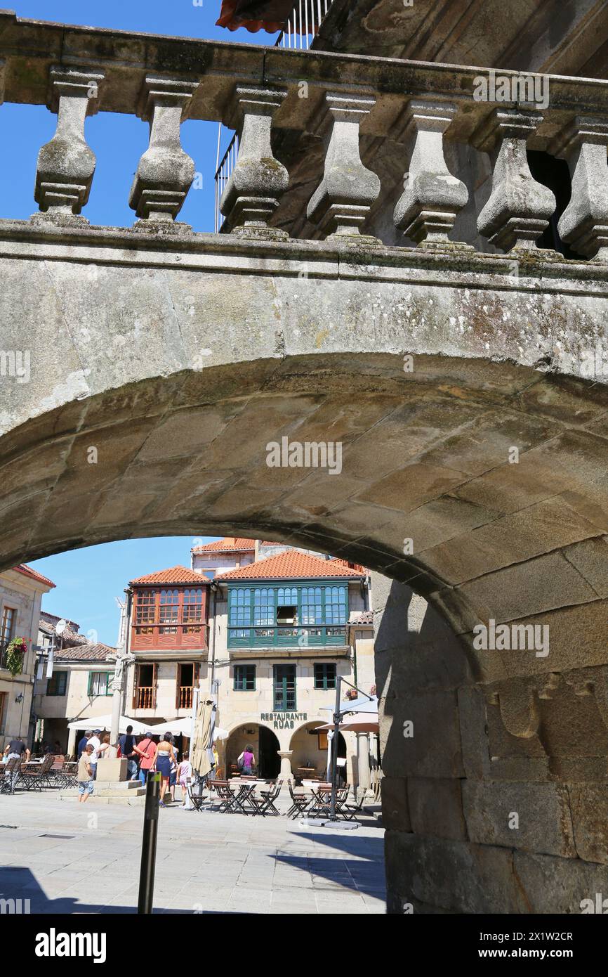 Plaza de la Leña, Pontevedra, Galicia, Spain Stock Photo - Alamy
