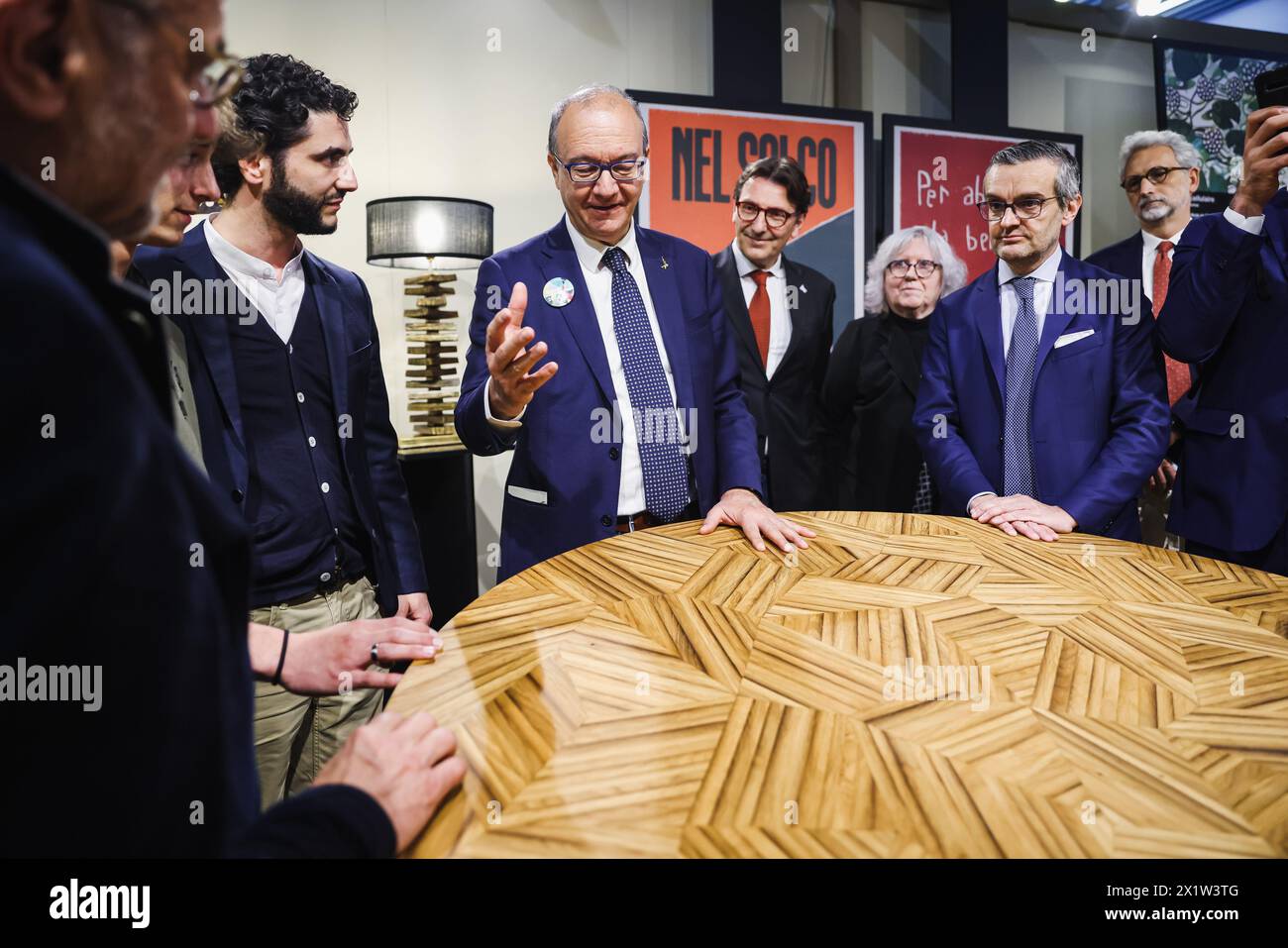 Milan, Italy April 16, 2024,Giuseppe Valditara attends the Salone ...
