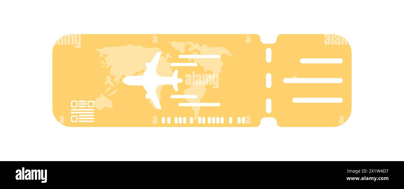 Booking a ticket for travel. Tourist ticket for the plane. Air ticket vector. Boarding pass ...