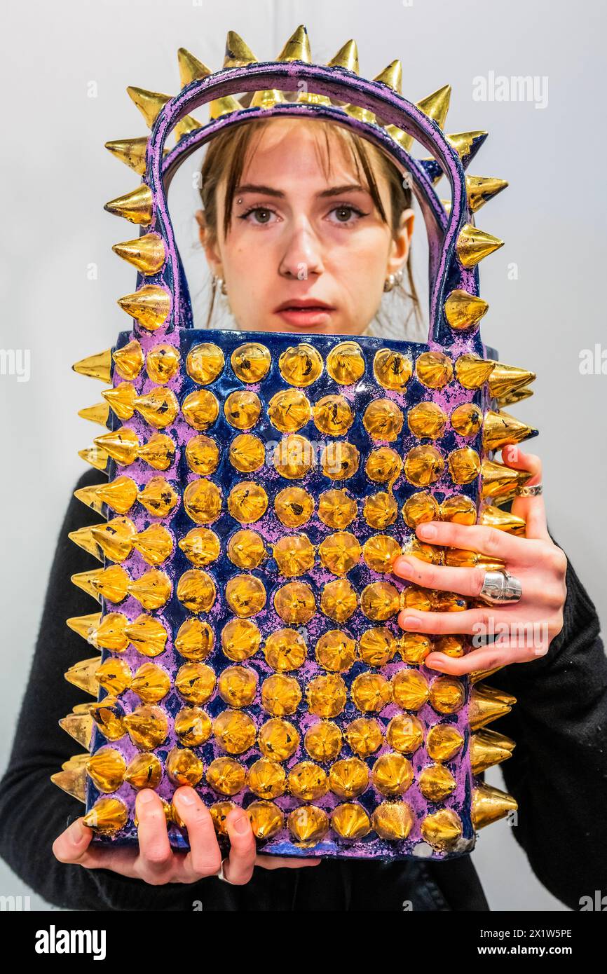 London, UK. 18th Apr, 2024. Ceramic handbags and shoes by Duchee Kim ...