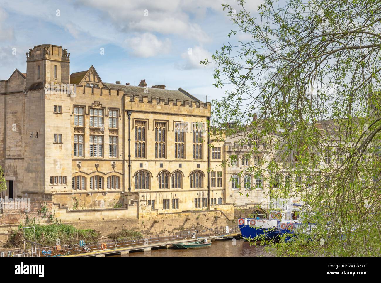 The 15th Century Guildhall in York. The historic building stands beside ...