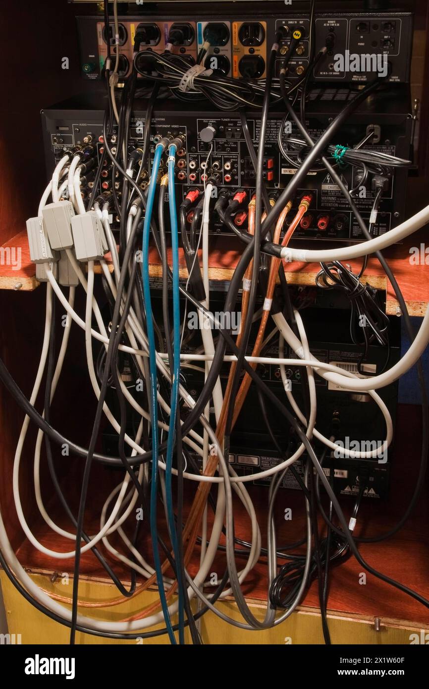 Cable chaos chaotic hi-res stock photography and images - Alamy