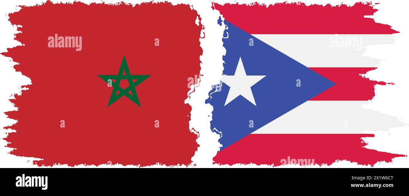 Puerto rico morocco flag Stock Vector Images - Alamy