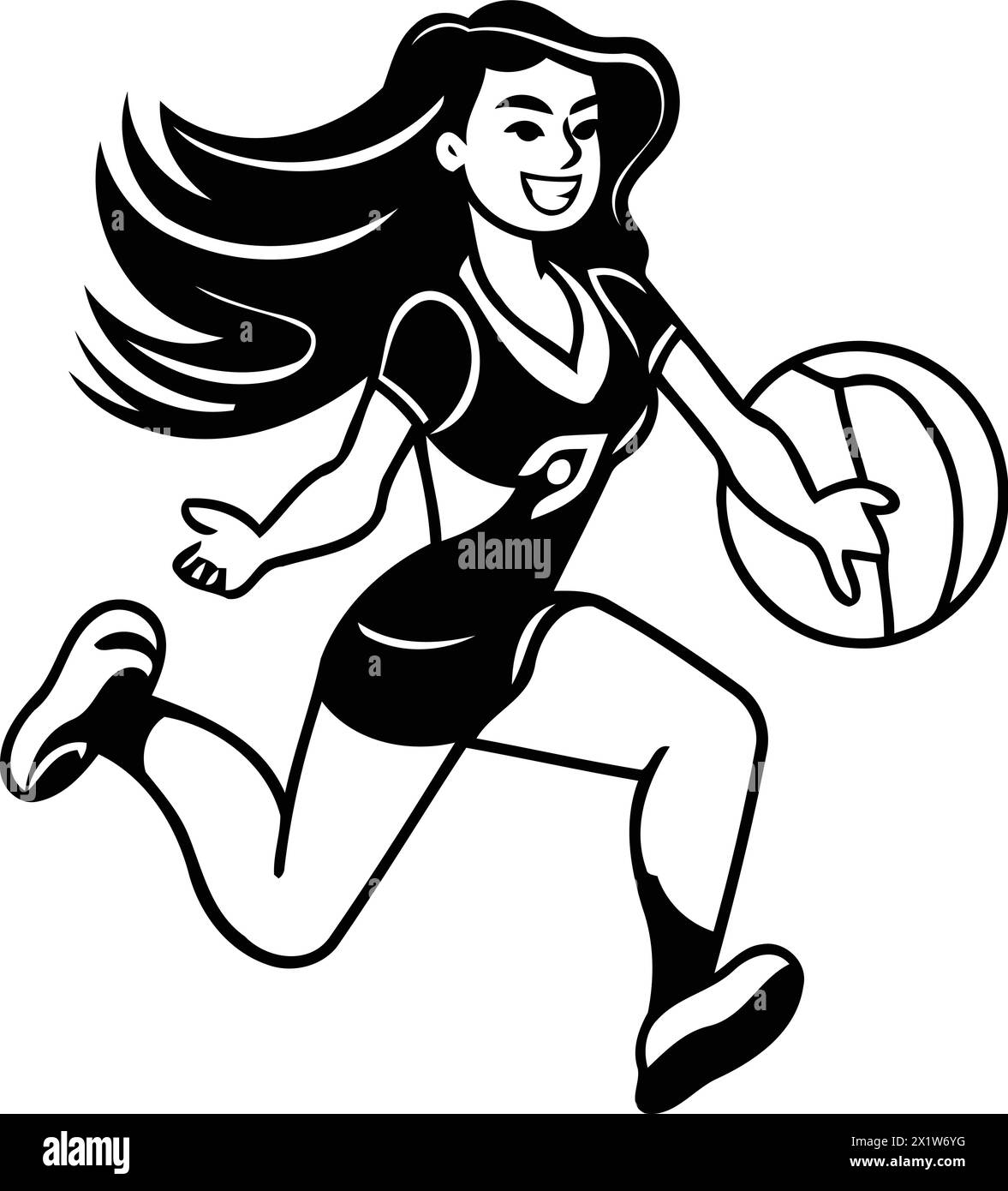Woman playing volleyball Stock Vector Images - Alamy
