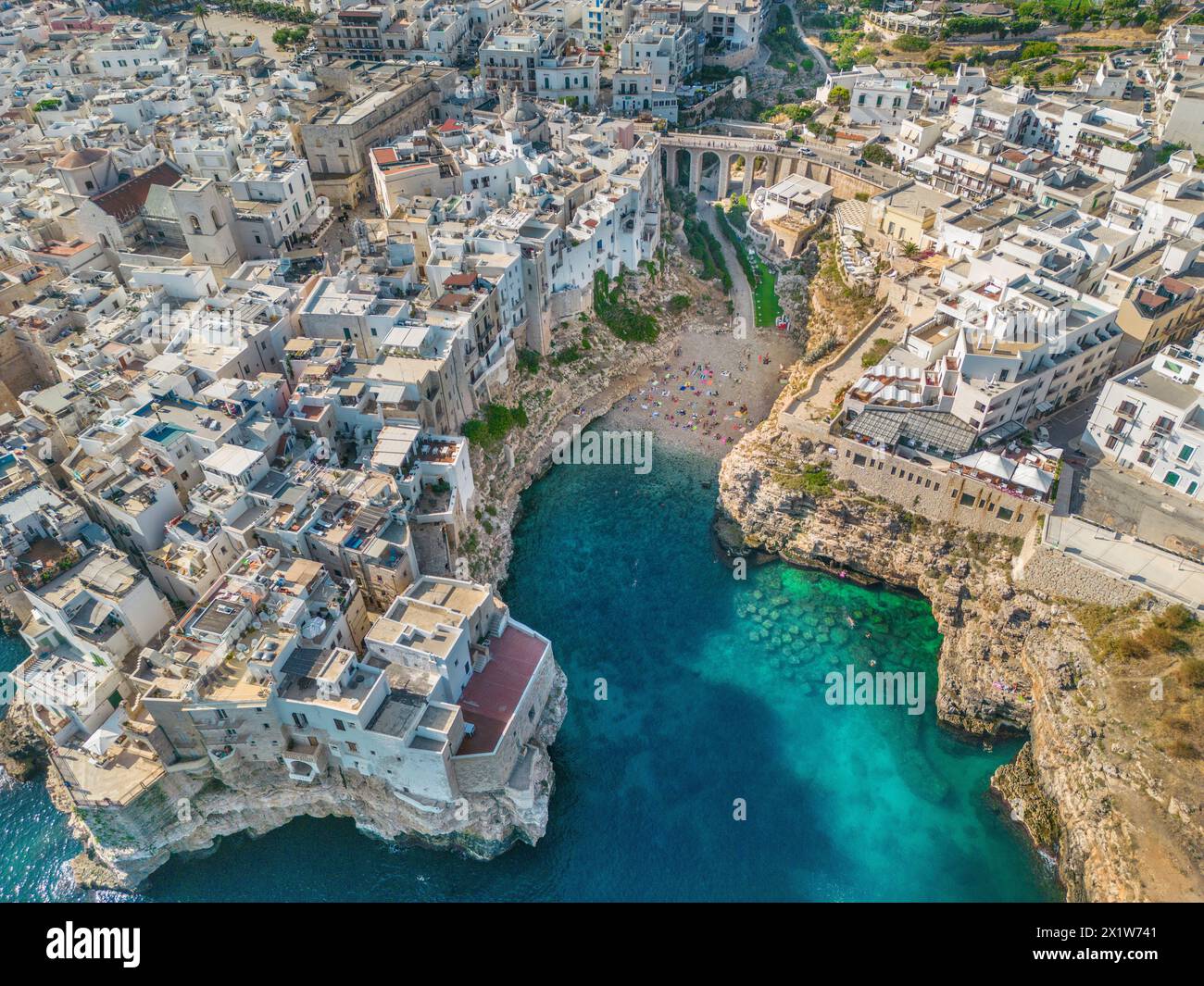 Aerial view of Polignano a mare city. Puglia. Italy Stock Photo - Alamy