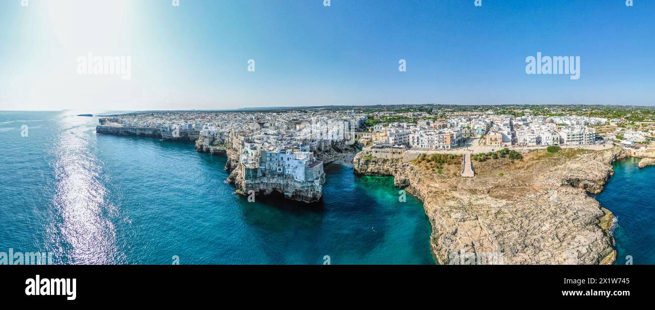 Aerial view of Polignano a mare city. Puglia. Italy Stock Photo - Alamy
