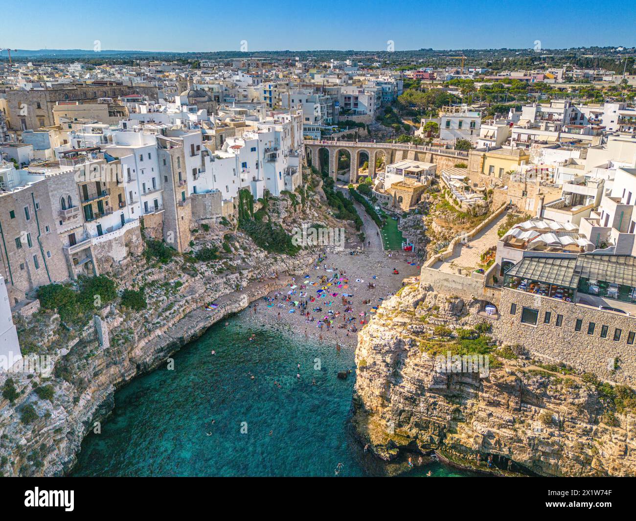 Aerial view of Polignano a mare city. Puglia. Italy Stock Photo - Alamy