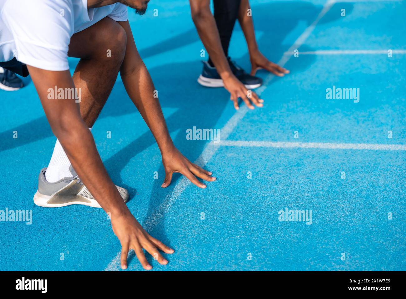 Close-up with copy space of hands of young african males in position to ...
