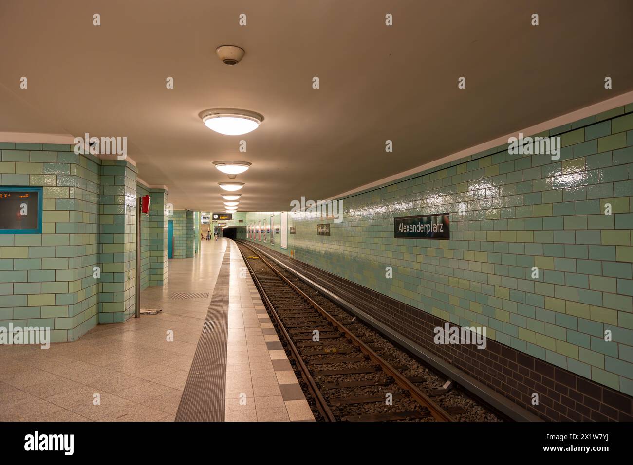Underground station in Berlin Alexanderplatz. Underground station close ...
