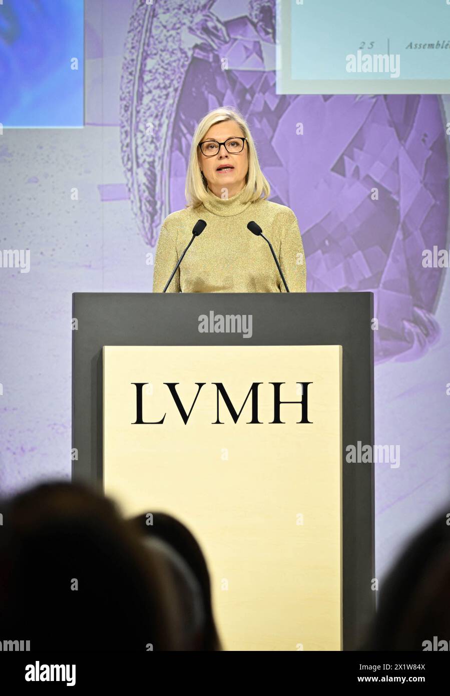 Paris, France. 18th Apr, 2024. Chantal Gaemperle, Director of Human ...