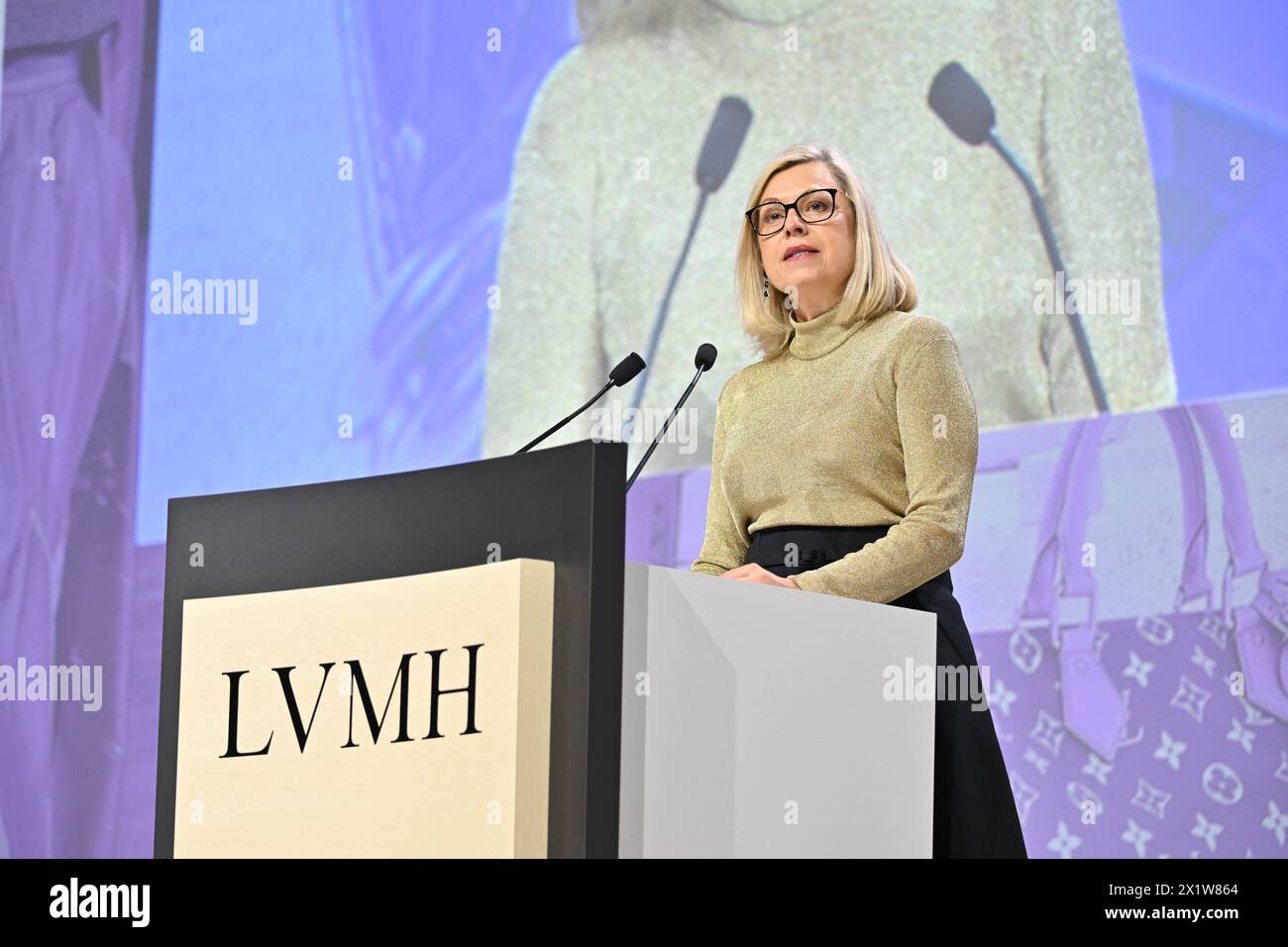 Paris, France. 18th Apr, 2024. Chantal Gaemperle, Director of Human ...
