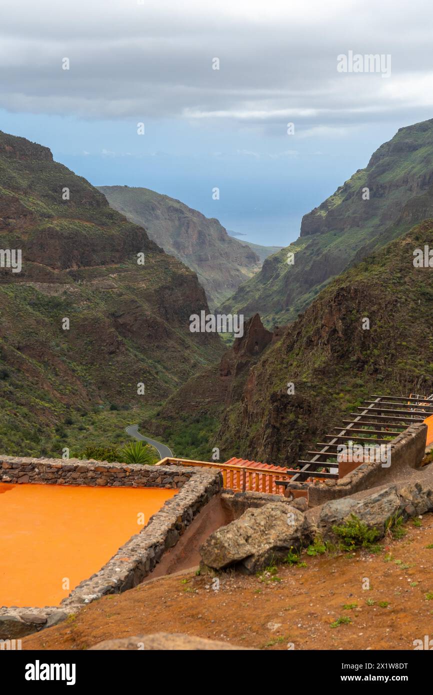 Views of the beautiful Barranco de Guayadeque in Gran Canaria, Canary ...