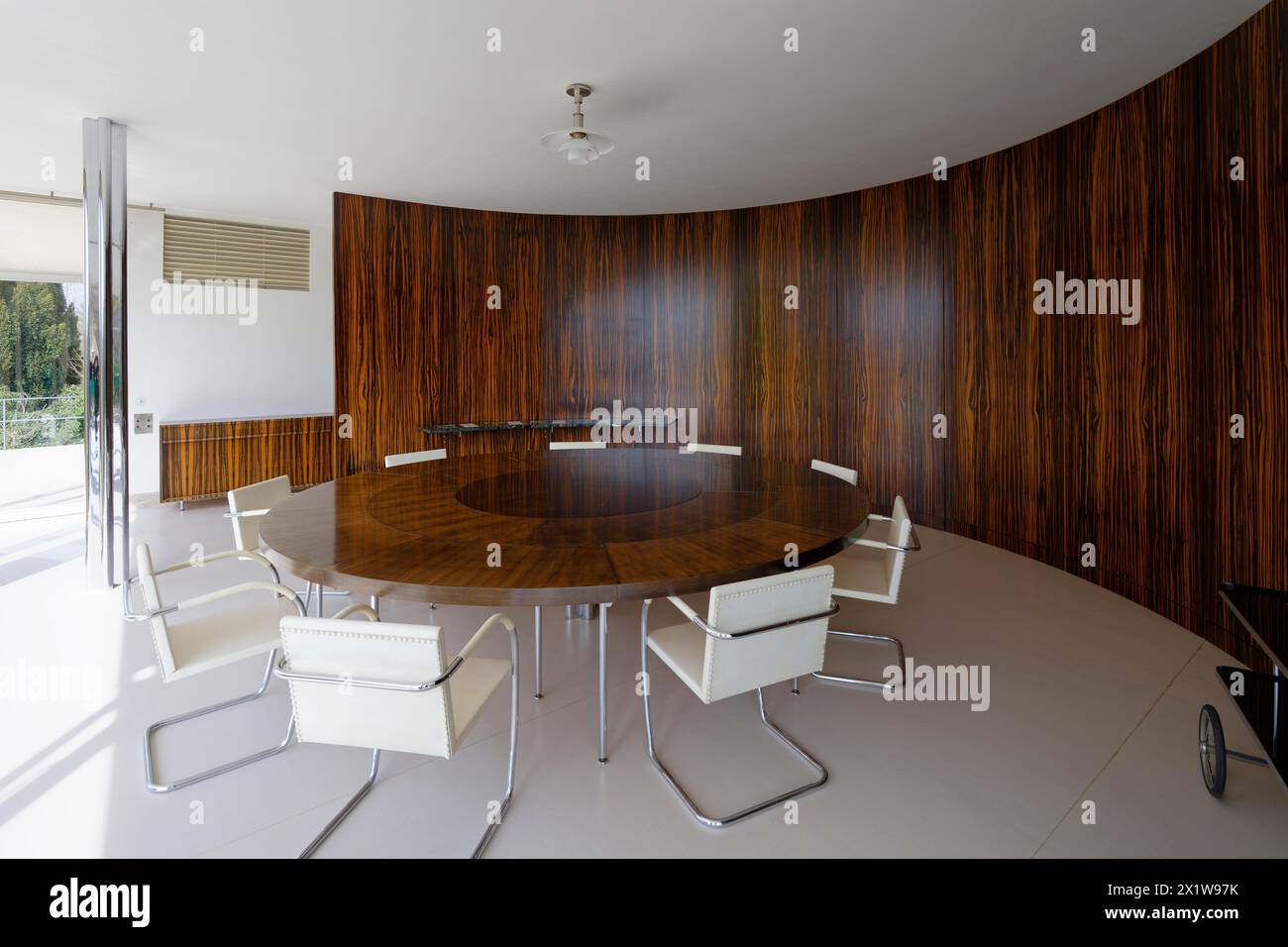 Interior view, dining area, living room, Villa Tugendhat (architect ...