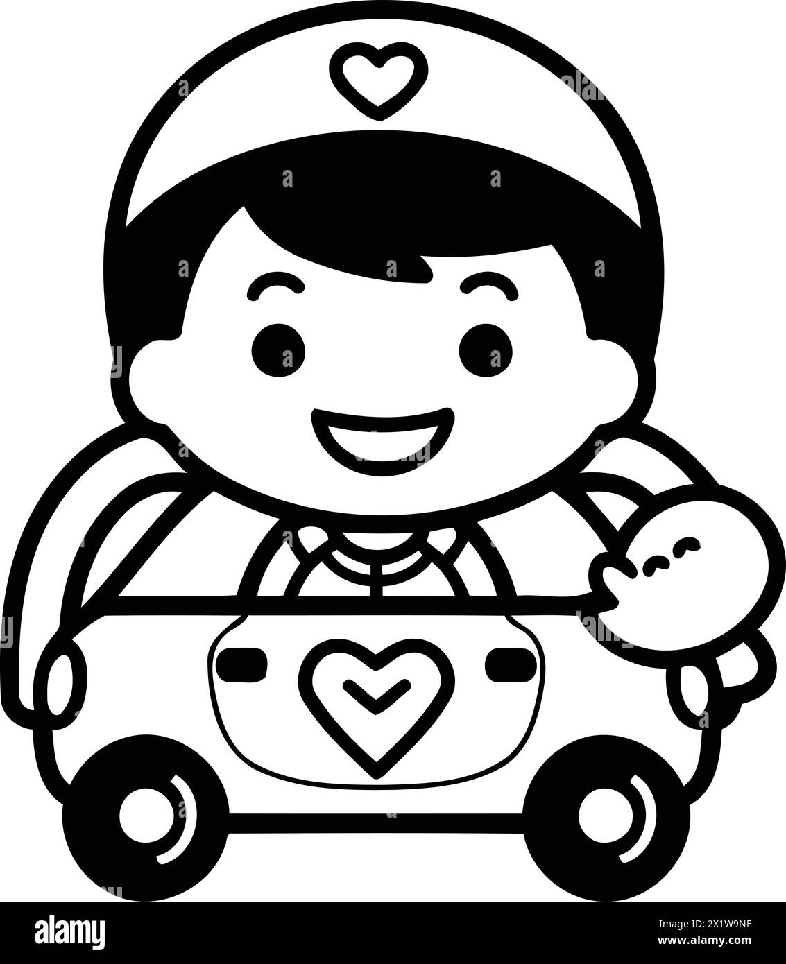 Child driving toy Stock Vector Images - Alamy