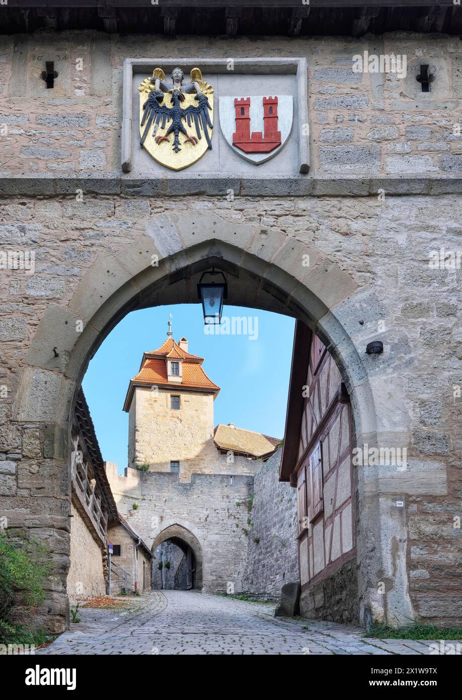 View through the Kobolzell Gate with front gate, Kobolzell Tower and ...