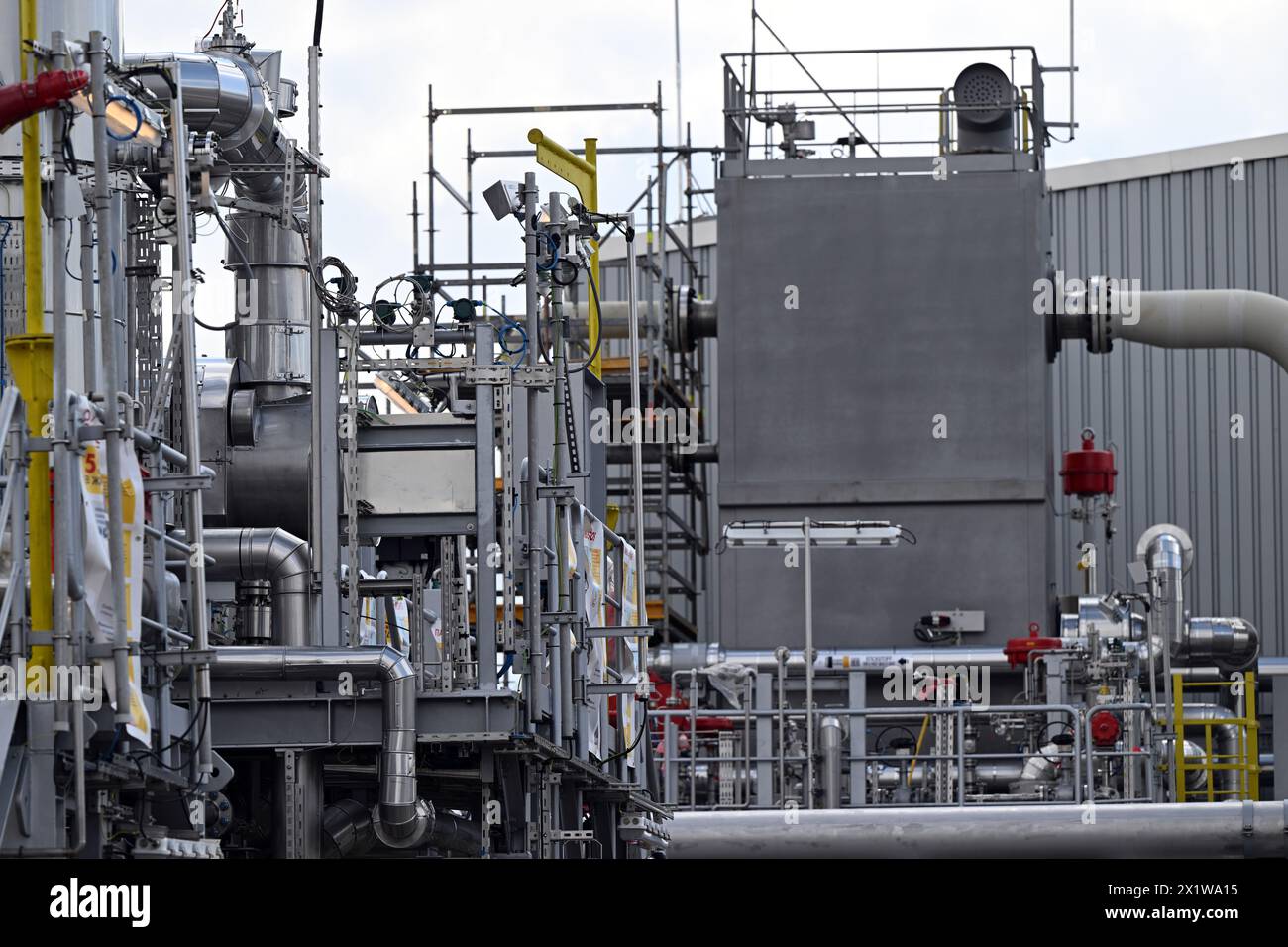 Cologne, Germany. 18th Apr, 2024. A new bio-LNG plant is located at ...