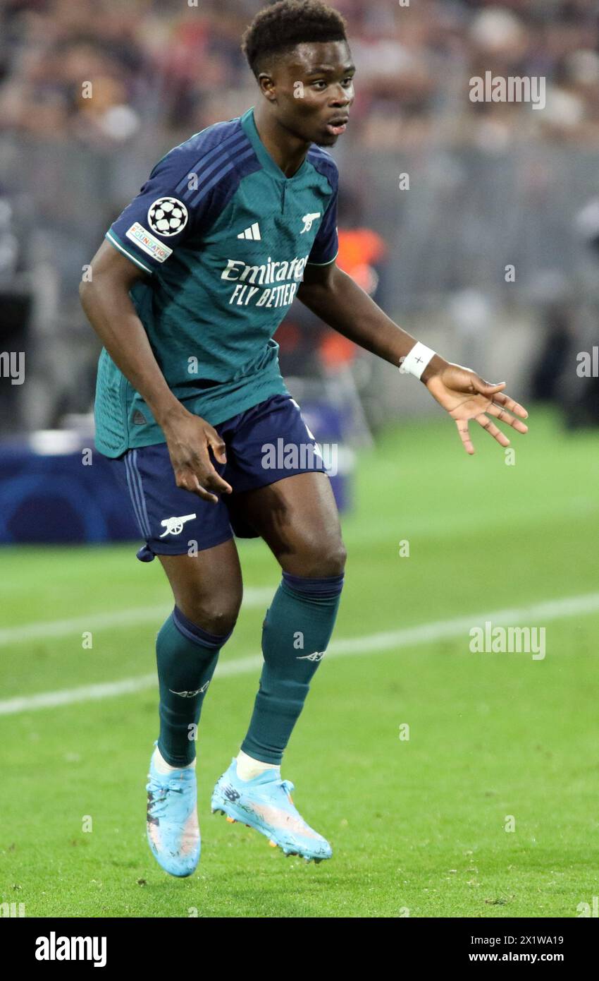 Saka bayern munich 17th april 2024 hi-res stock photography and images ...