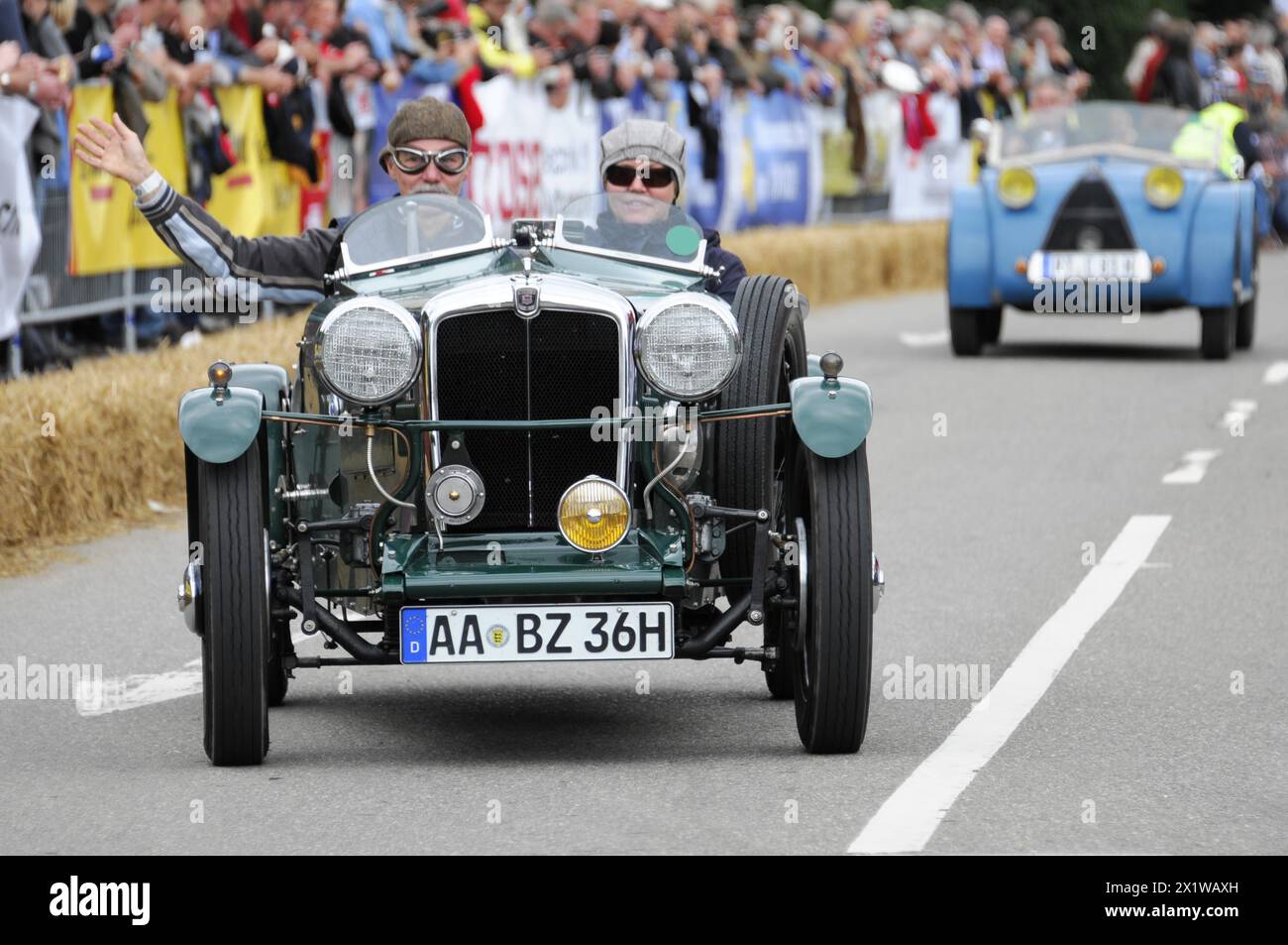Morris 8, A classic car with a convertible top in a race with ...