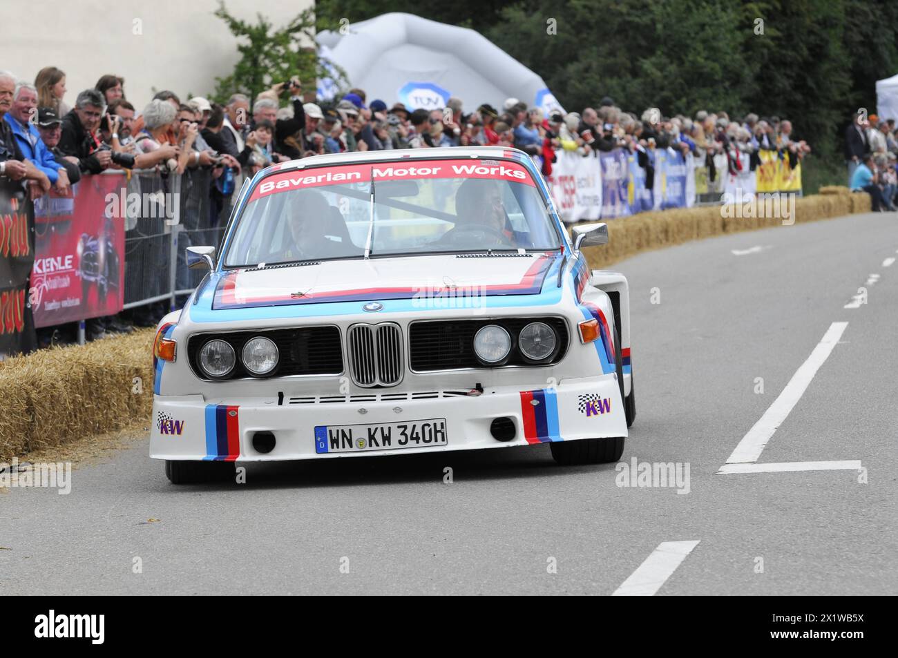 BMW racing car thrills spectators on the track, SOLITUDE REVIVAL 2011 ...