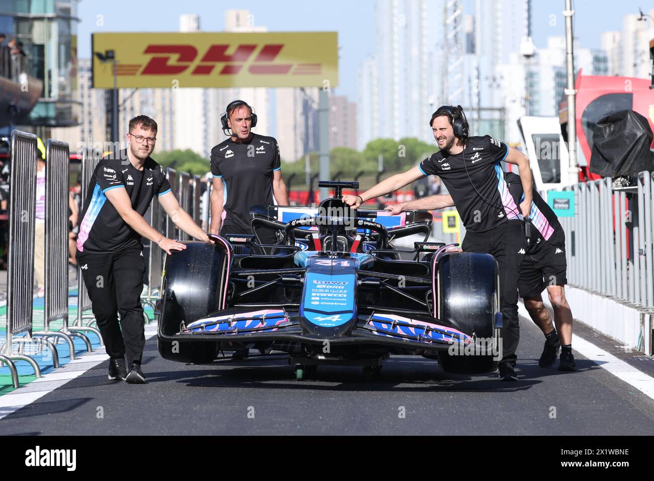 Shanghai, Chine. 18th Apr, 2024. Alpine F1 Team during the Formula 1 Lenovo Chinese Grand Prix ...