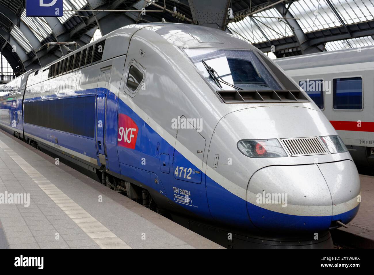 TGV at Marseille-Saint-Charles station, Marseille, front view of an ...