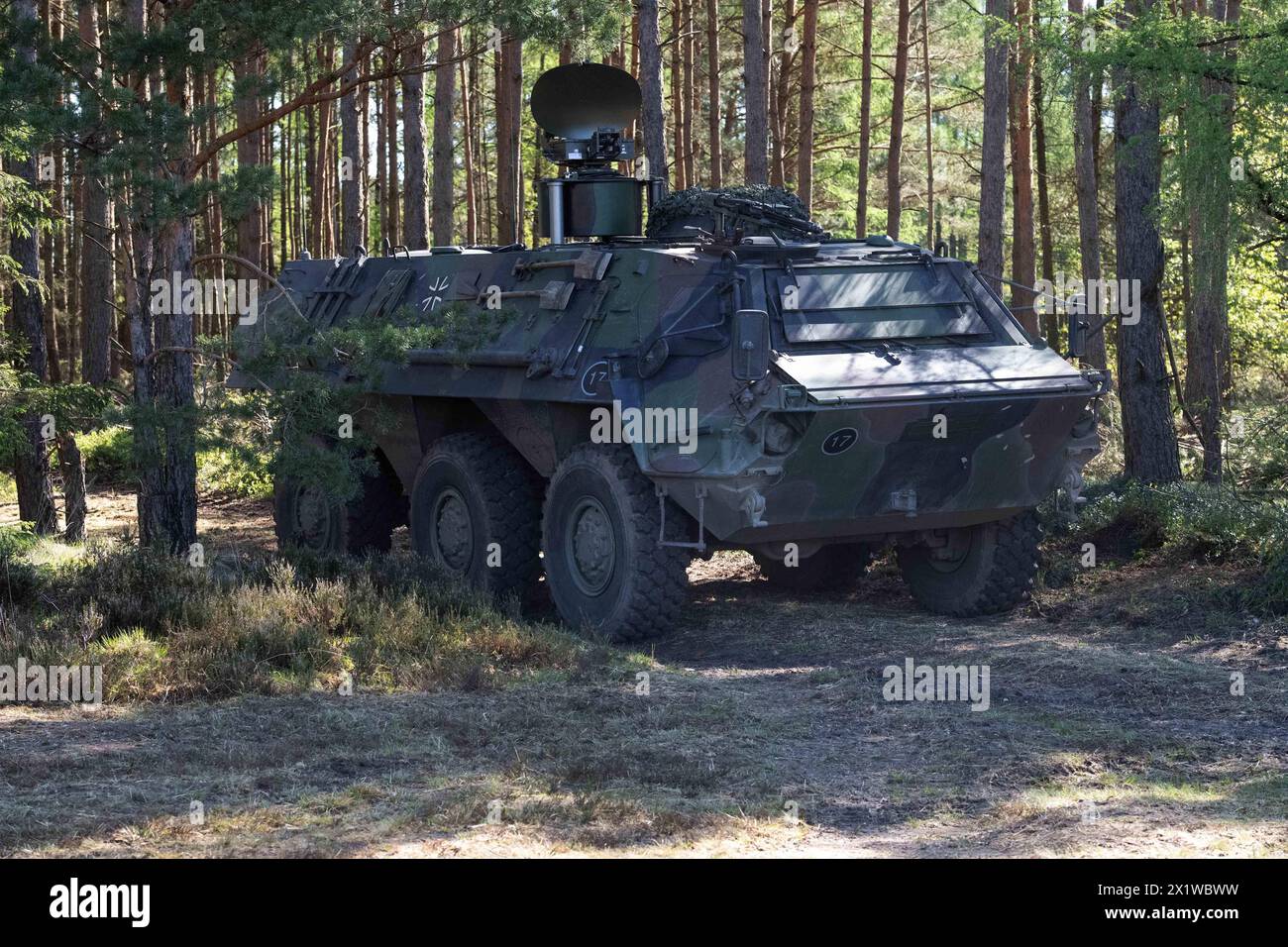 Panzer FUCHS mit Radaranlage, Bundespraesident Frank-Walter STEINMEIER ...