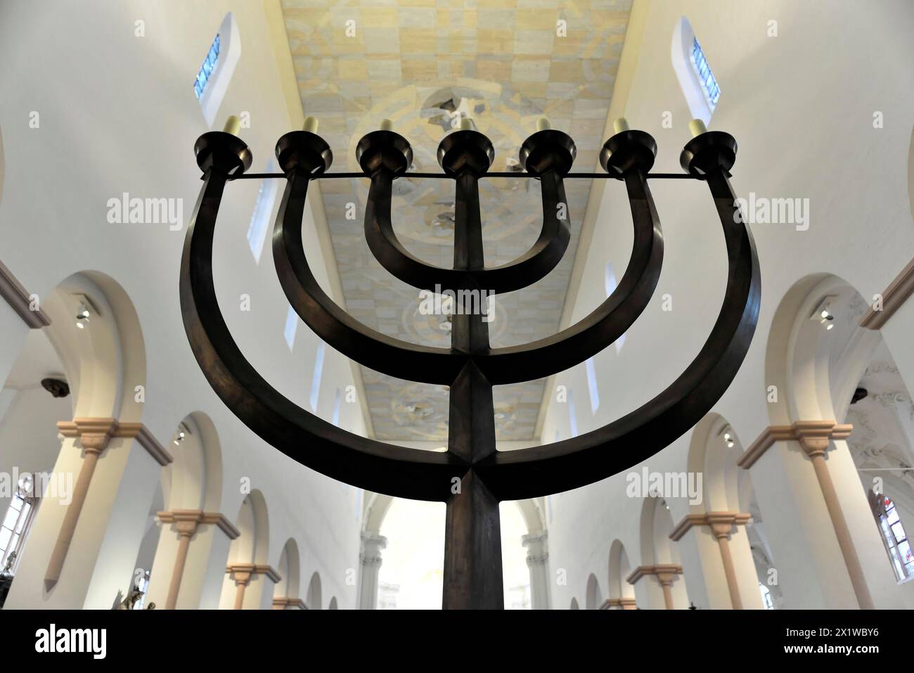 St Kilian's Cathedral, St Kilian's Cathedral, Wuerzburg, Black menorah ...