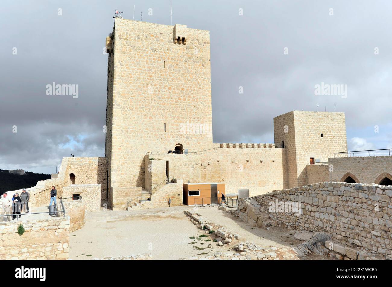 Castillo de Santa Catalina, gothic castle in Jaen, Jaen province, view ...