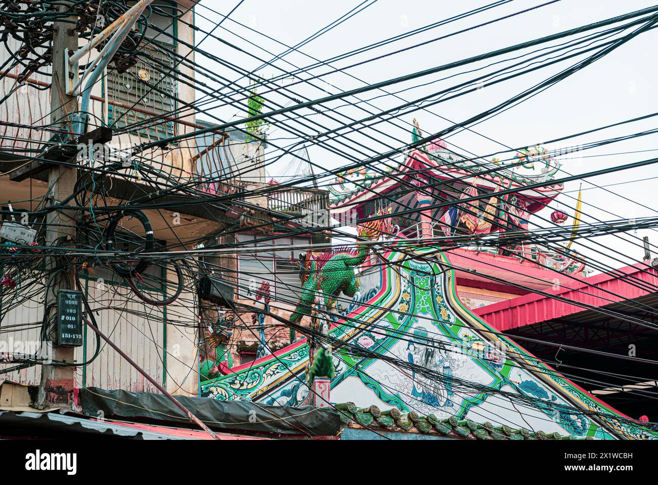 Chaotic wiring, power, chaos, power cable, safety, danger, power grid ...