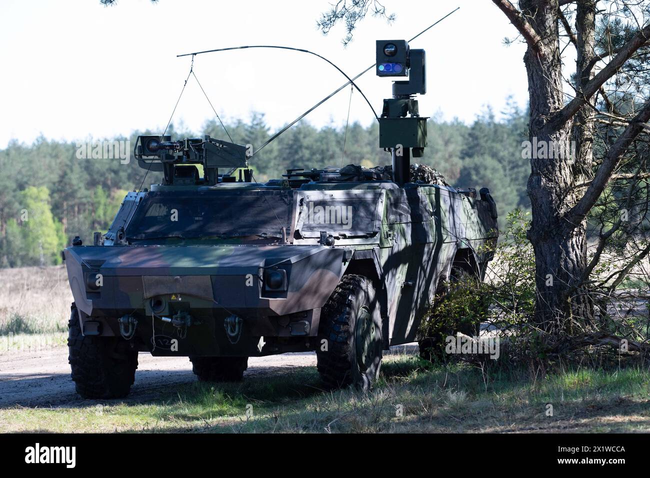 Panzer FENNEK mit Radaranlage, Bundespraesident Frank-Walter STEINMEIER ...