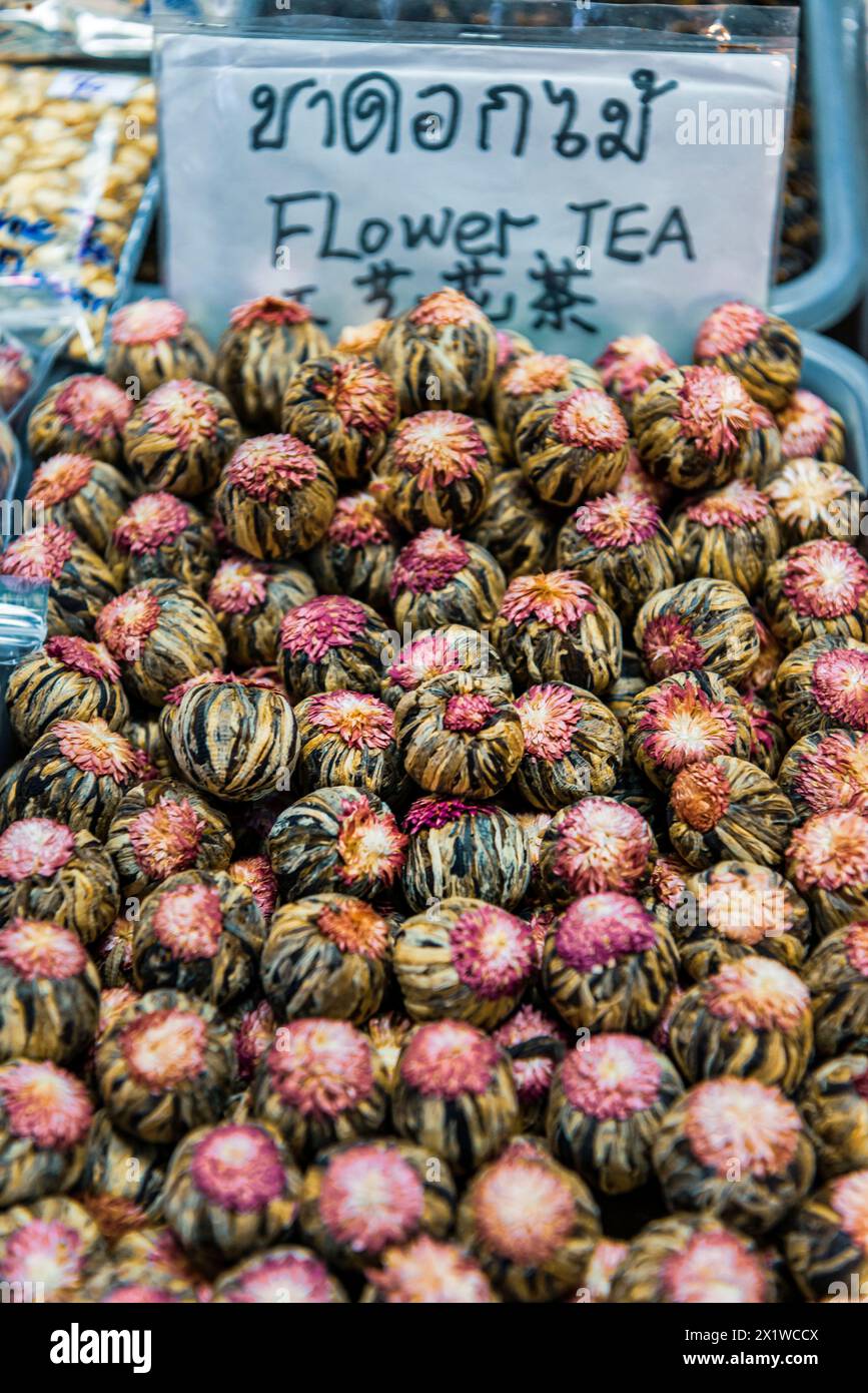 Tea blossoms on a market stall, tea flowers, blossom, plant, weekly ...