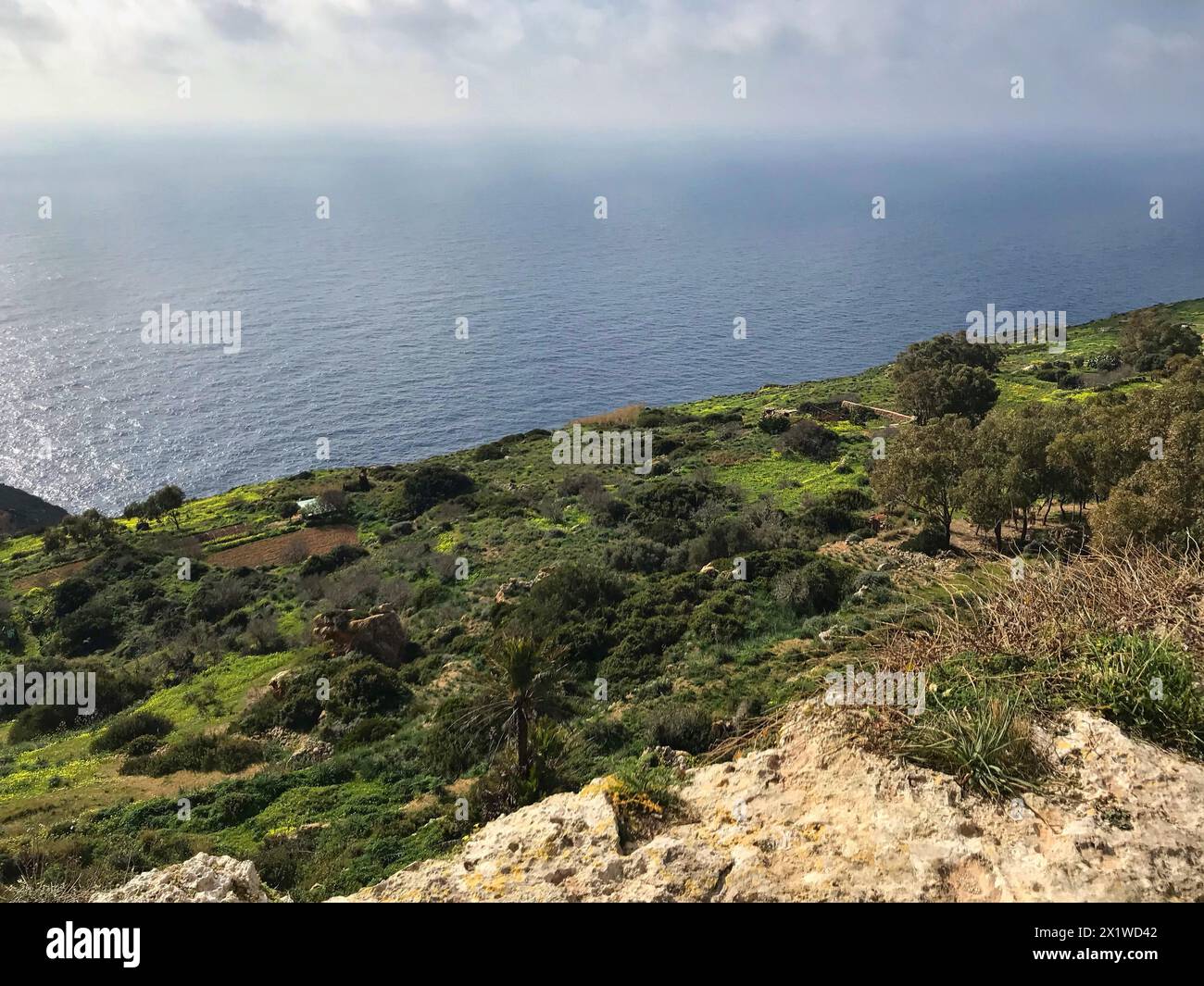 Coastal landscape in Malta, Mediterranean Sea, Republic of Malta Stock ...