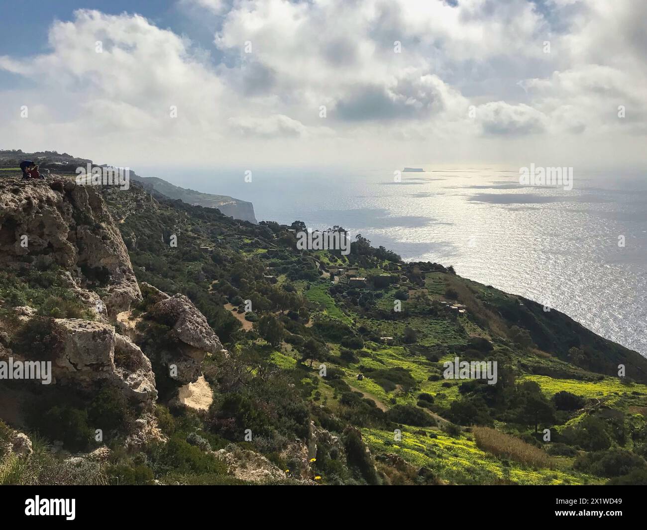 Coastal landscape in Malta, Mediterranean Sea, Republic of Malta Stock ...