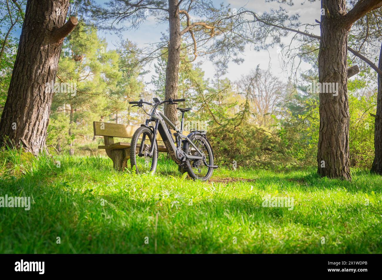 Electric bicycle in park sunny hi-res stock photography and images - Alamy