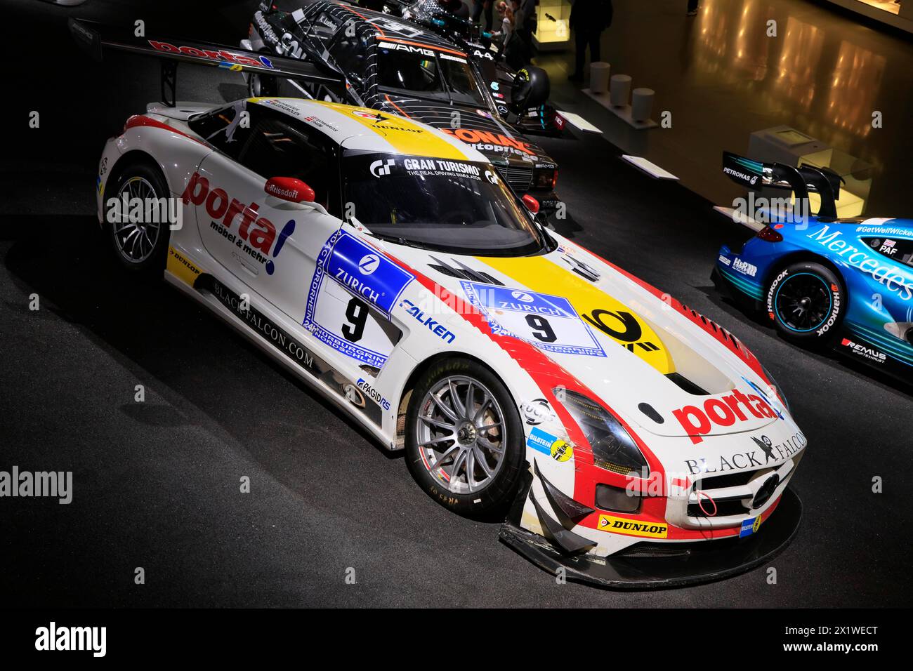 Black-Falcon-Mercedes SLS AMG GT3, Mercedes-Benz Museum, Stuttgart ...