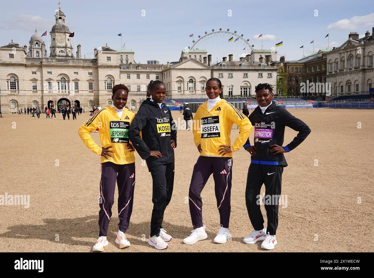 Kenya's Peres Jepchirchir, Kenya's Brigid Kosgei, Ethiopia's Tigst ...