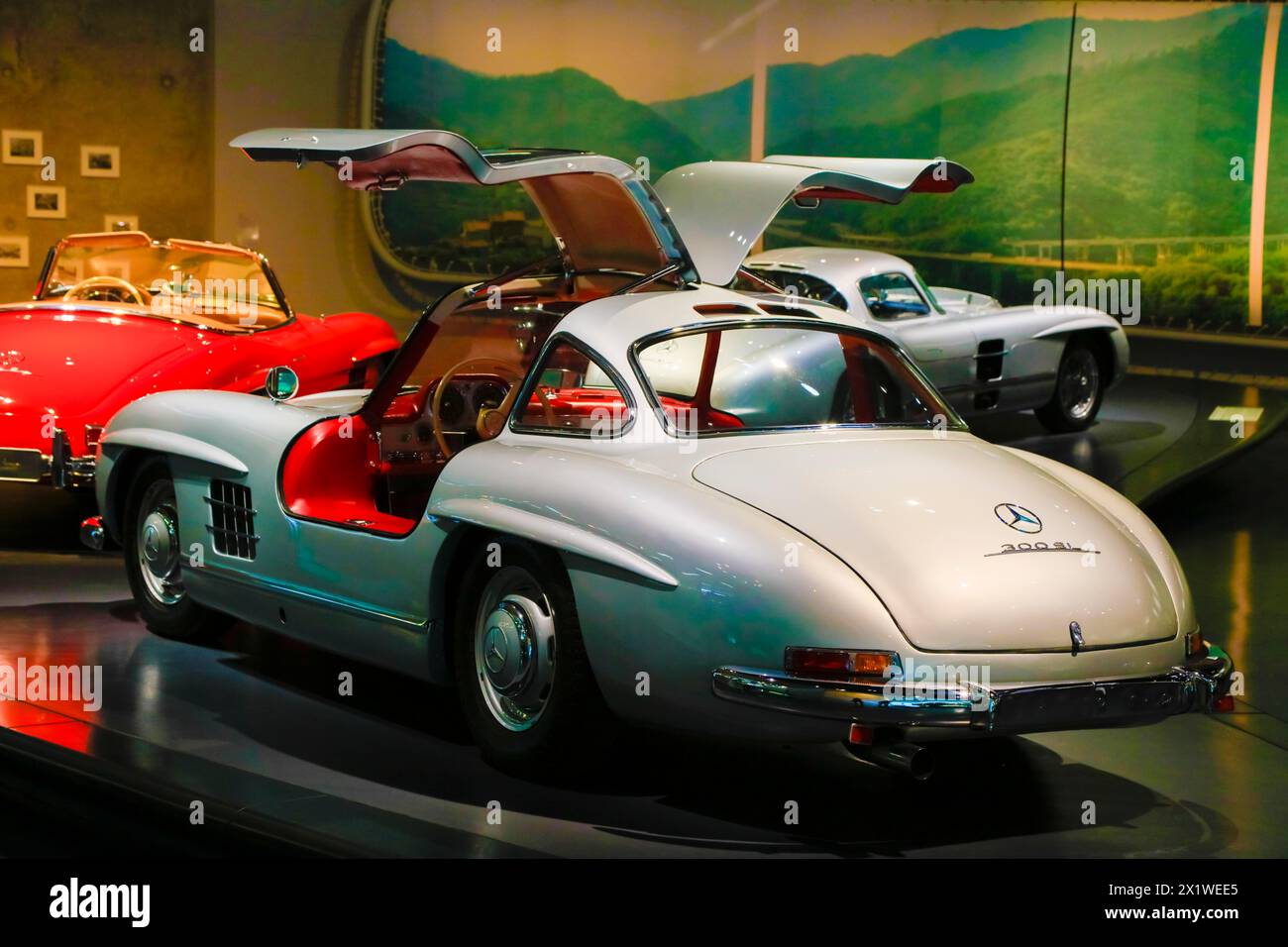 Mercedes-Benz 300 SL Coupe, Gullwing, Mercedes-Benz Museum, Stuttgart, Baden-Wuerttemberg ...