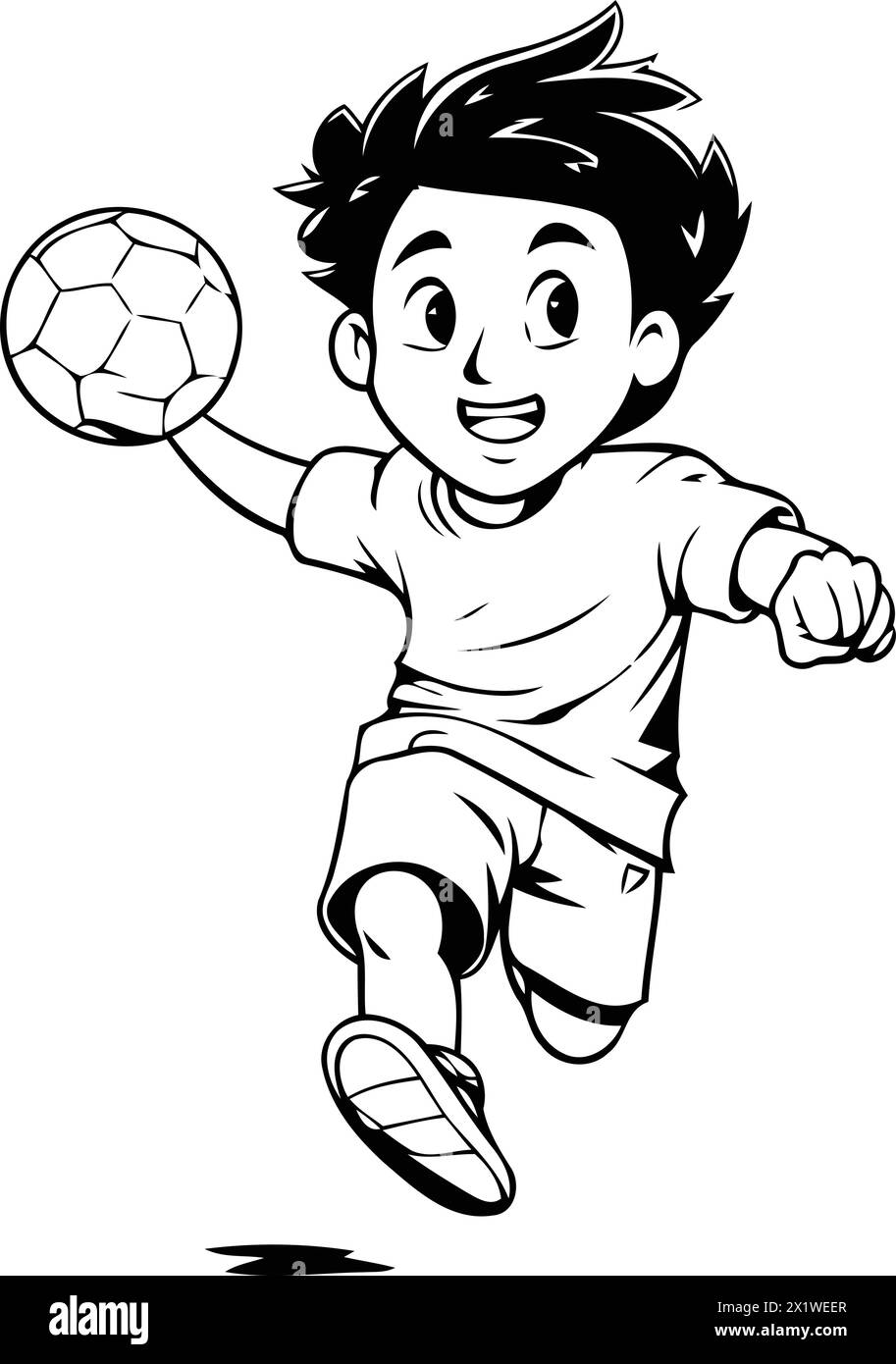 Jumping kick Stock Vector Images - Alamy