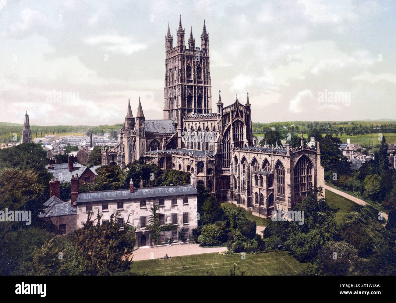 Die der heiligen Dreifaltigkeit geweihte Kathedrale von Gloucester ...