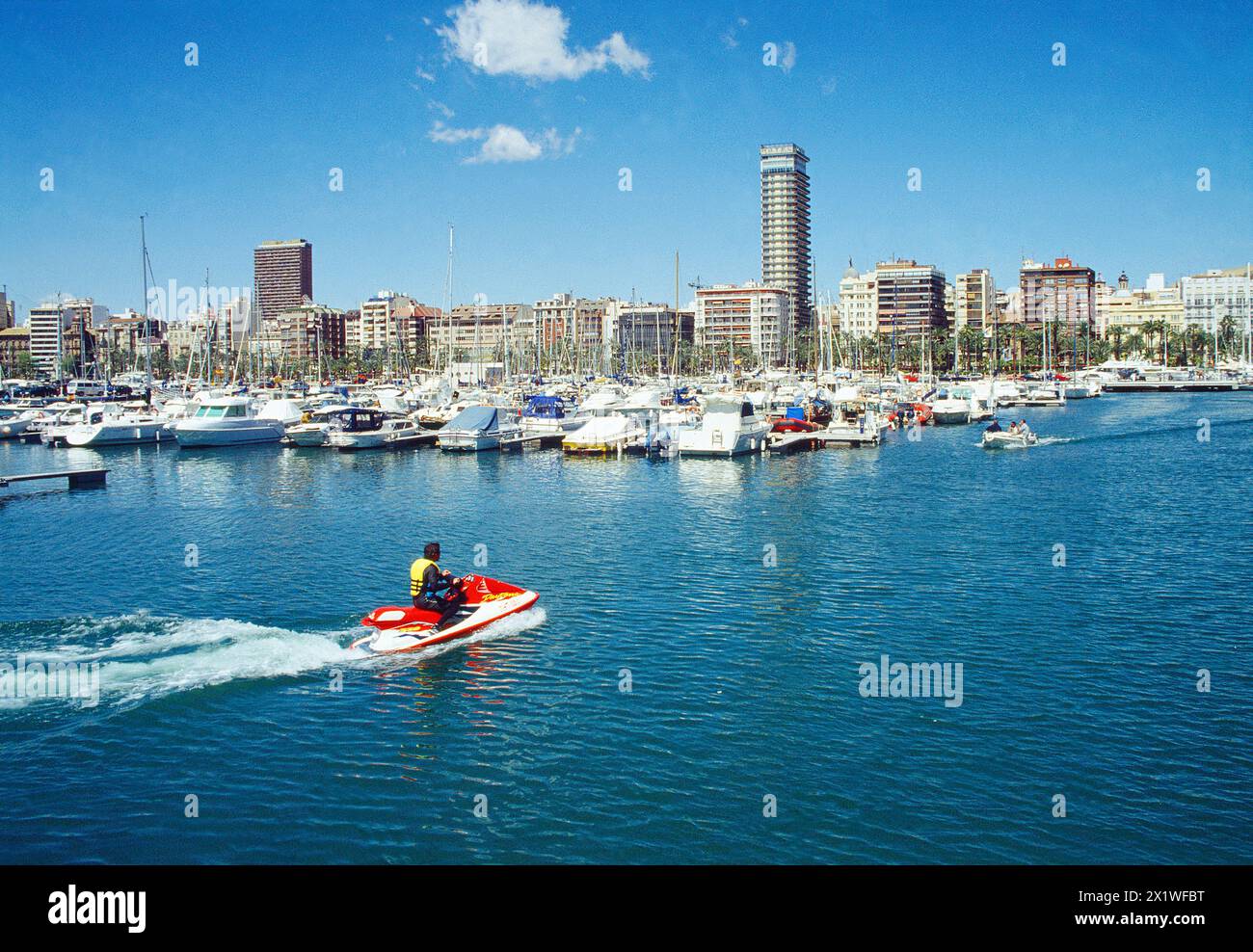 Overview from the harbour. Alicante, Spain Stock Photo - Alamy