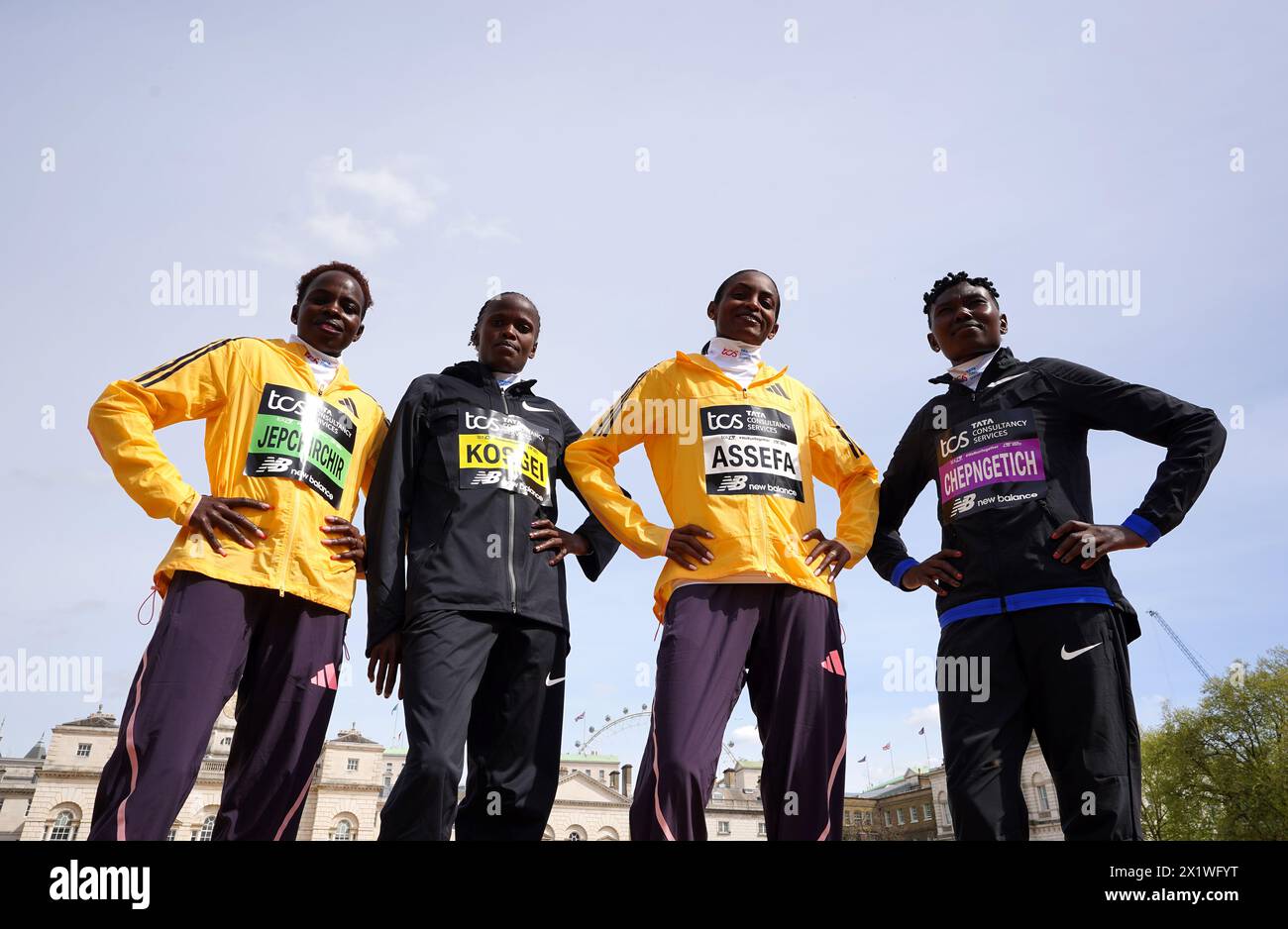 Kenya's Peres Jepchirchir, Kenya's Brigid Kosgei, Ethiopia's Tigst ...
