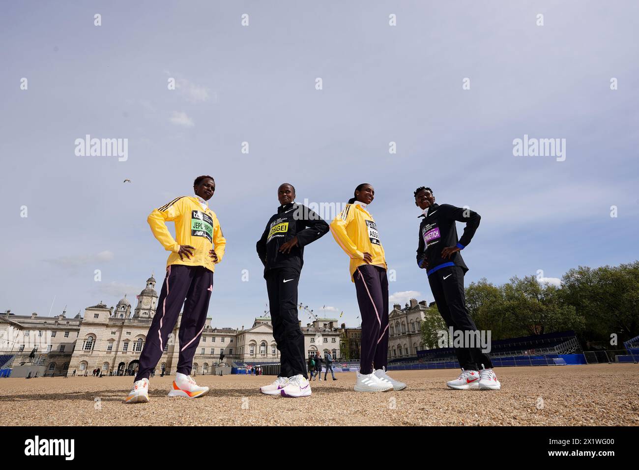 Kenya's Peres Jepchirchir, Kenya's Brigid Kosgei, Ethiopia's Tigst ...