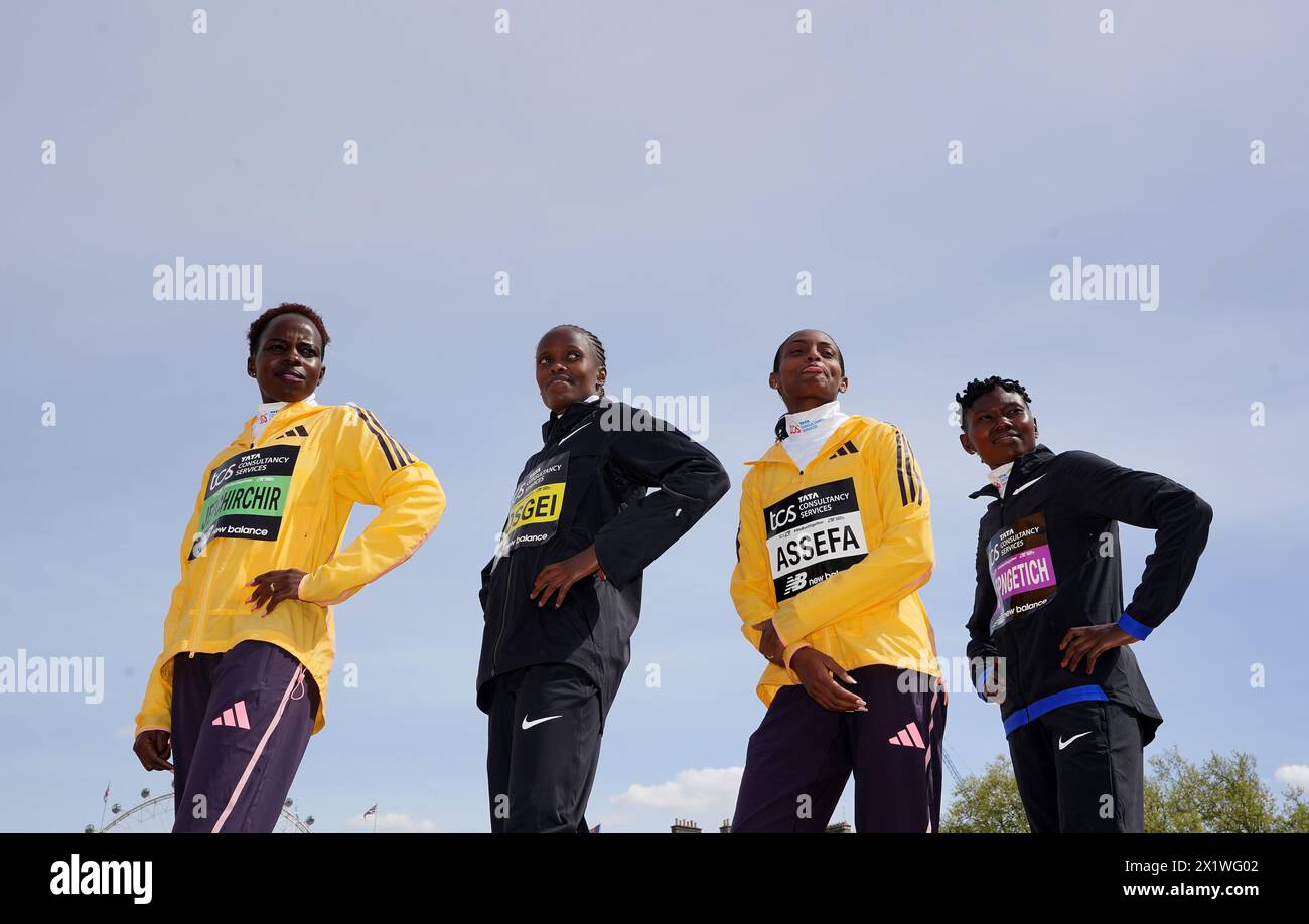 Kenya's Peres Jepchirchir, Kenya's Brigid Kosgei, Ethiopia's Tigst ...