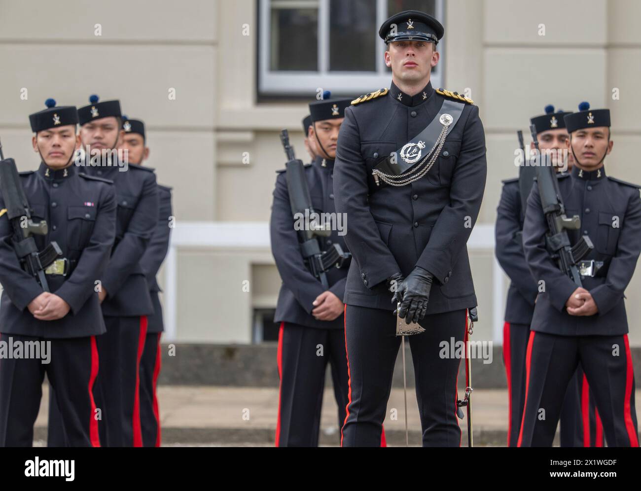 Wellington Barracks, London, UK. 18th Apr, 2024. The Queen’s Gurkha ...