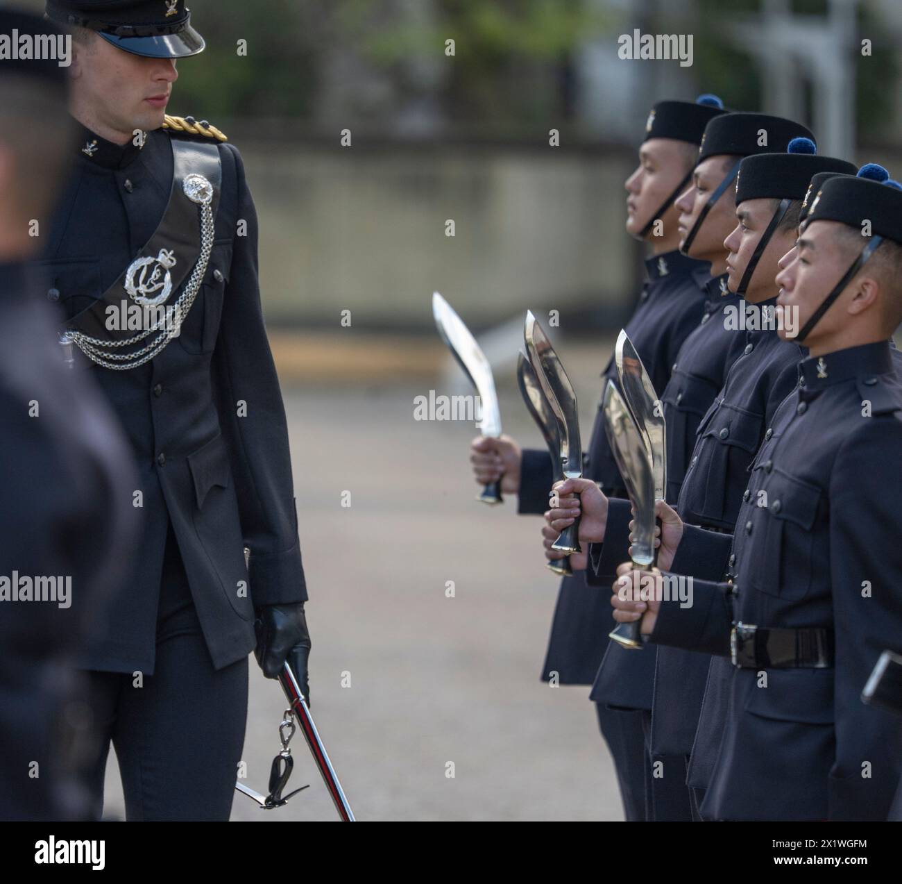 Wellington Barracks, London, UK. 18th Apr, 2024. The Queen’s Gurkha ...