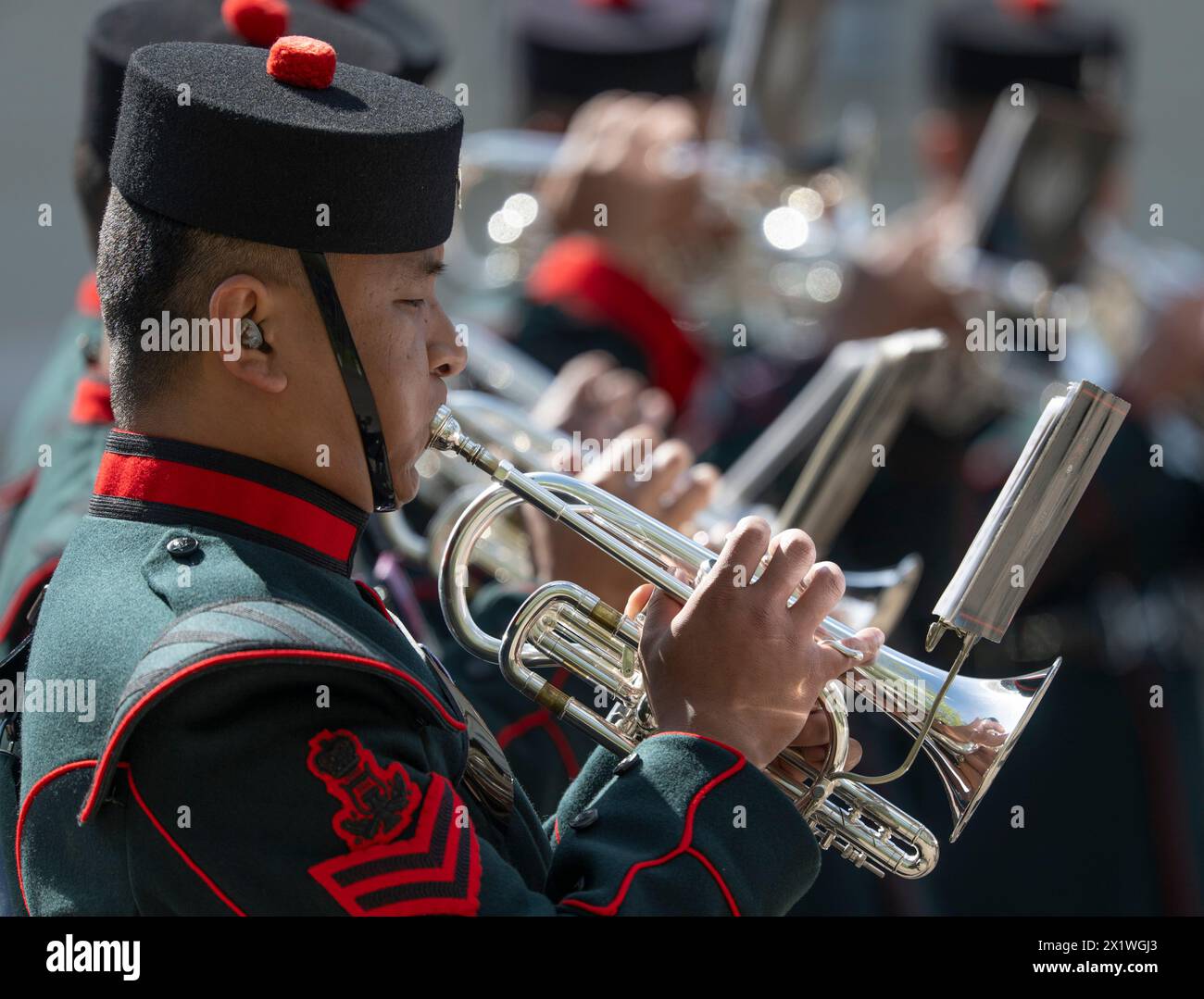 Wellington Barracks, London, UK. 18th Apr, 2024. The Queen's Gurkha ...