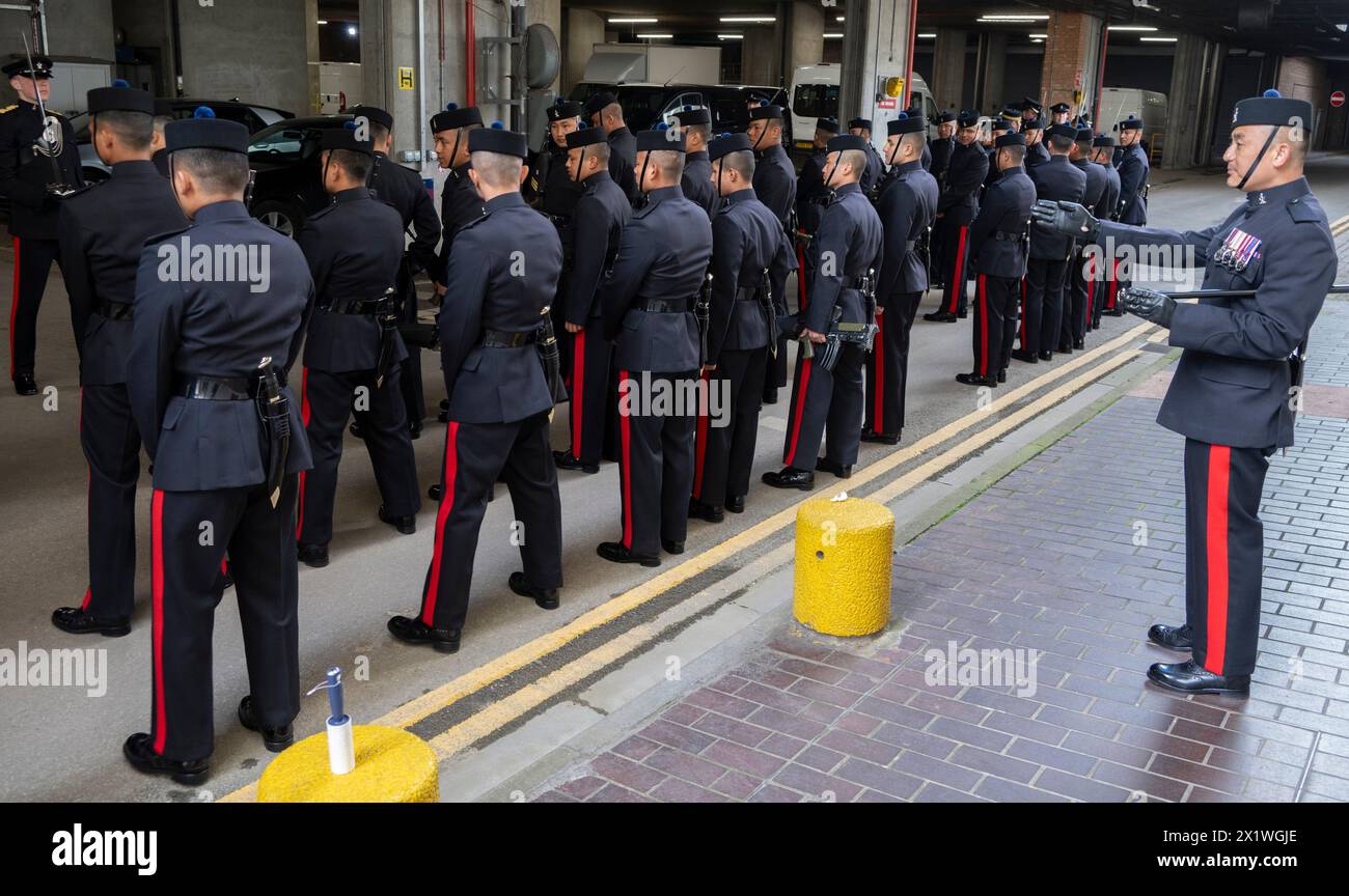 Wellington Barracks, London, UK. 18th Apr, 2024. The Queen’s Gurkha ...
