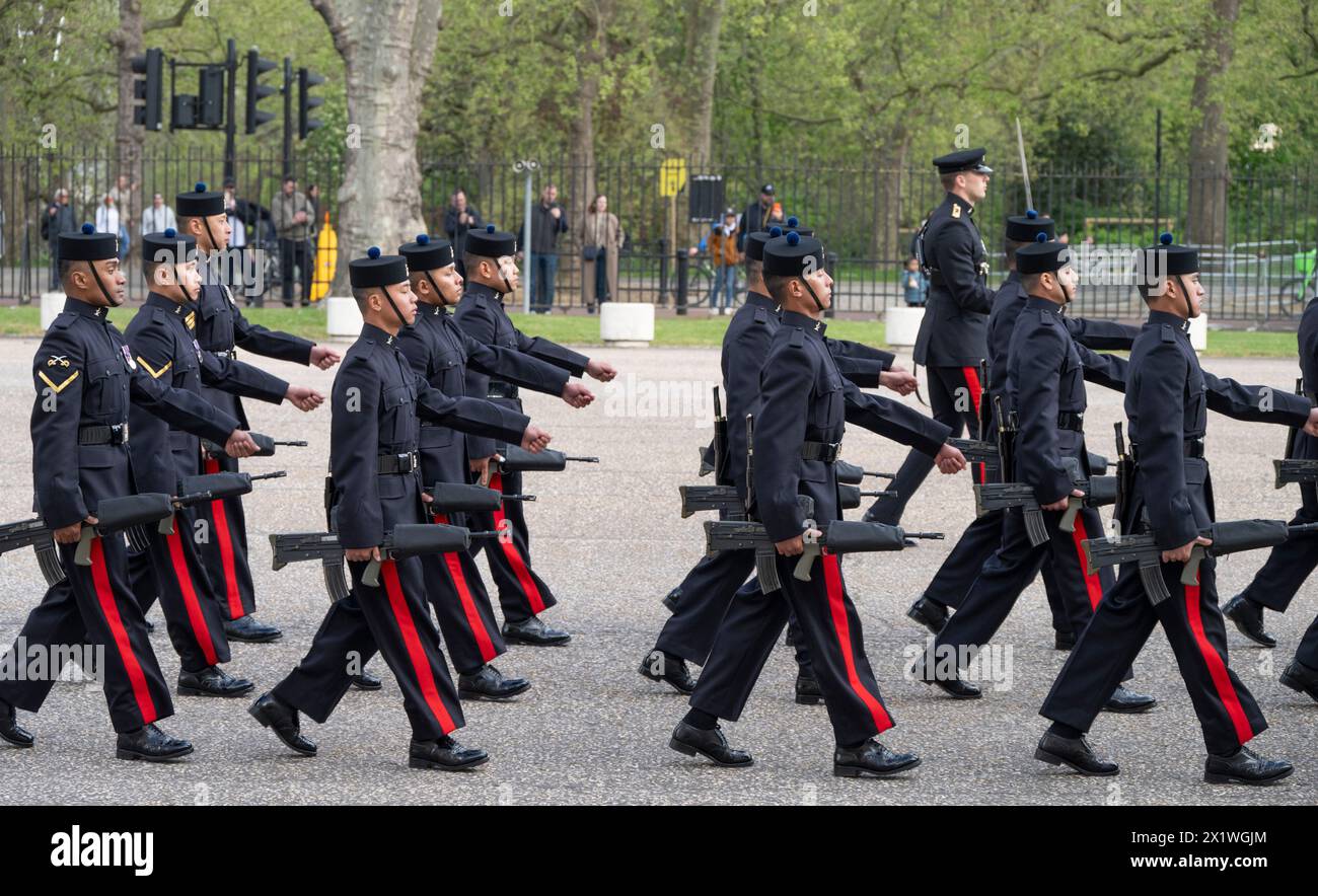 Wellington Barracks, London, UK. 18th Apr, 2024. The Queen’s Gurkha ...