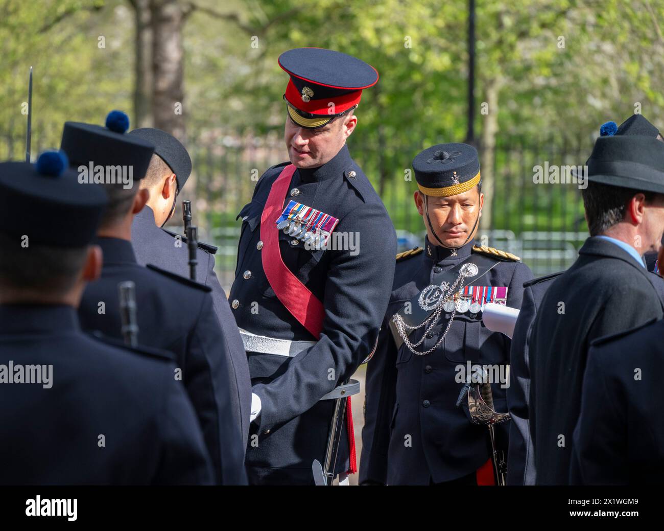 Wellington Barracks, London, UK. 18th Apr, 2024. The Queen’s Gurkha ...