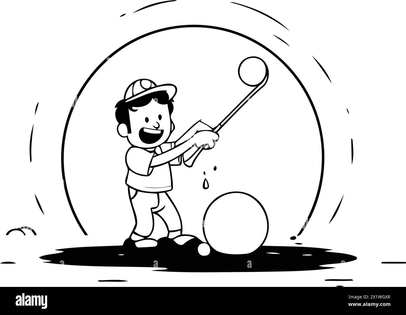 Golf ball vector hi-res stock photography and images - Alamy